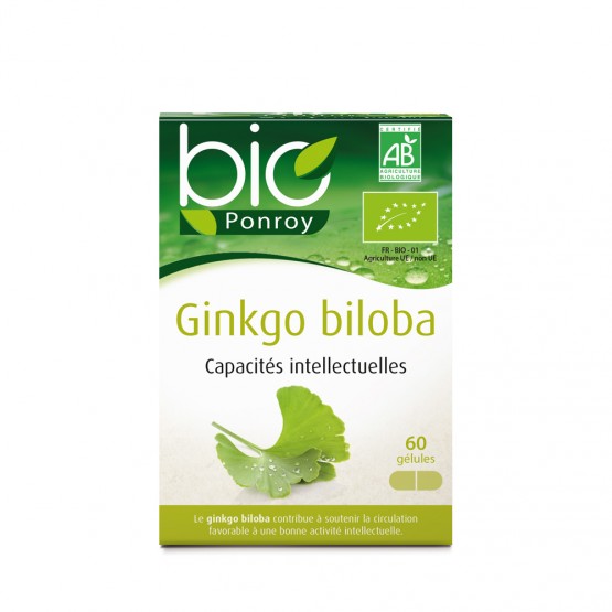Ginkgo biloba bio : complément dédié à stimuler la mémoire | PONROY